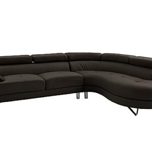 Poundex F6984 Bobkona Isidro Faux Leather sectional