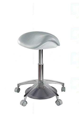 Standard Dental Foot Controlled Saddle Stool Chair PU Leather Height Adjustable