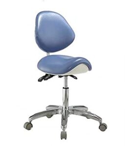 deluex dental mobile chair saddle doctor's stool micro fiber leather dentist chair new