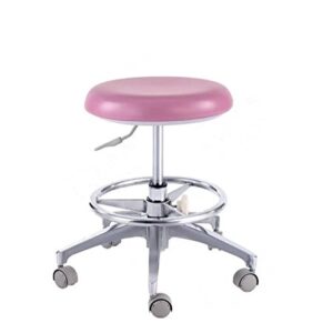 Dental Height Adjustable Lab Stool Leisure Chair PU Leather Commercial Furniture