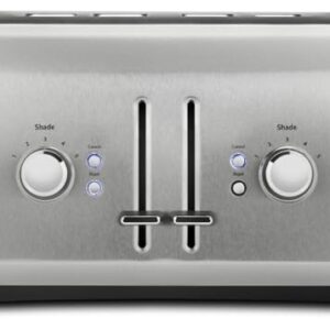 KitchenAid KMT4115SX Stainless Steel Toaster, Brushed Stainless Steel, 4 Slice (Pack of 1)