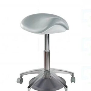 Standard Dental Foot Controlled Saddle Stool Chair PU Leather Height Adjustable