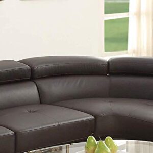 Poundex F6984 Bobkona Isidro Faux Leather sectional