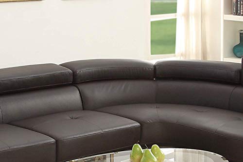 Poundex F6984 Bobkona Isidro Faux Leather sectional