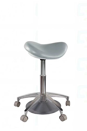 Standard Dental Foot Controlled Saddle Stool Chair PU Leather Height Adjustable