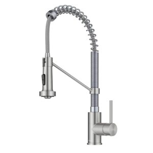 kraus bolden commercial style 2-function single handle pull down kitchen faucet in stainless steel/chrome, kpf-1610ssch (pack of 1)