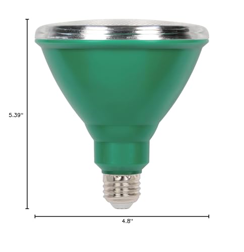 Westinghouse 3314900 100-Watt Equivalent PAR38 Flood Green Outdoor Weatherproof LED Light Bulb with Medium Base, Single Green 33149