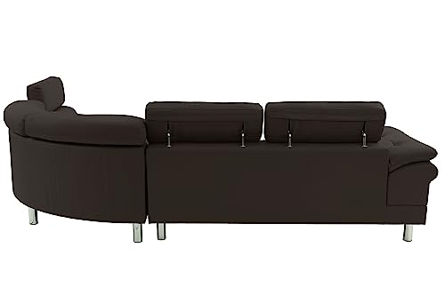 Poundex F6984 Bobkona Isidro Faux Leather sectional