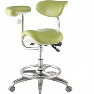 Deluxe Dental Saddle Chair Medical Stool Micro Fiber Leather High Density Height Adjust