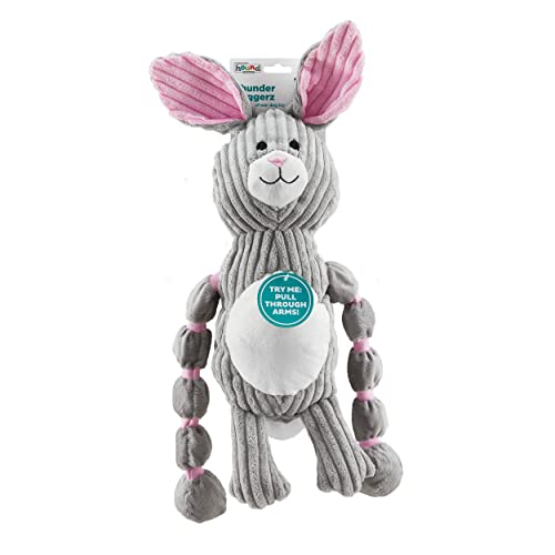 Outward Hound Thunda Tugga Bunny Plush & Squeaky Dog Tug Toy