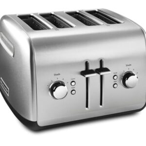 KitchenAid KMT4115SX Stainless Steel Toaster, Brushed Stainless Steel, 4 Slice (Pack of 1)