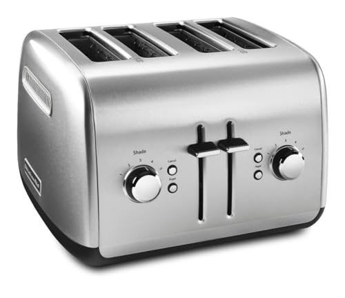 KitchenAid KMT4115SX Stainless Steel Toaster, Brushed Stainless Steel, 4 Slice (Pack of 1)