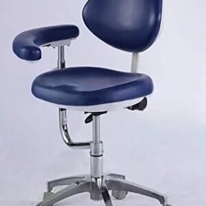 Aphrodite Dental Stool Assistant Stool Dental Assistant Chair with Armrest PU Leather Height Adjustable by Purple-Violet