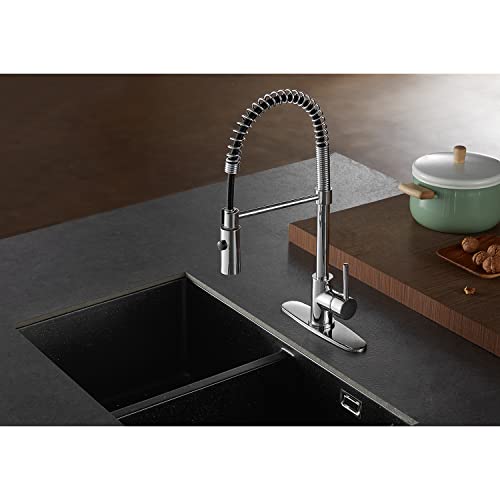 Kingston Brass LS8771DL Concord Pre-Rinse Kitchen Faucet, 8" in Spout Reach, Polished Chrome