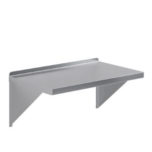 amgood 18" x 30" stainless steel wall shelf | appliance & equipment metal shelving | kitchen, restaurant, garage, laundry, utility room | heavy duty | squared edge | nsf certified