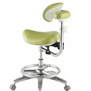 Deluxe Dental Saddle Chair Medical Stool Micro Fiber Leather High Density Height Adjust