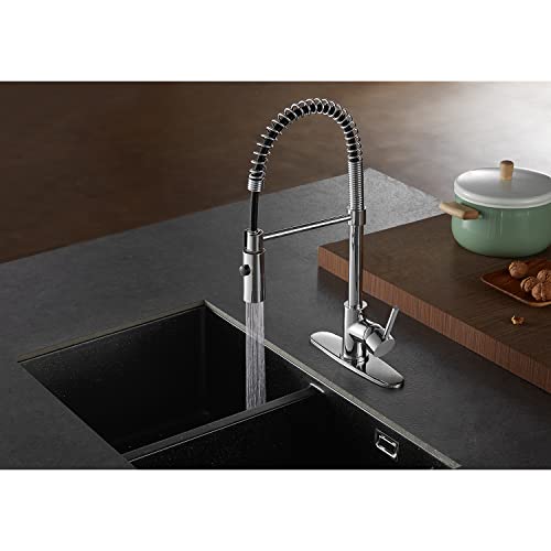 Kingston Brass LS8771DL Concord Pre-Rinse Kitchen Faucet, 8" in Spout Reach, Polished Chrome