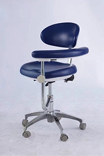 Aphrodite Dental Stool Assistant Stool Dental Assistant Chair PU Leather Height Adjustable by Purple-Violet