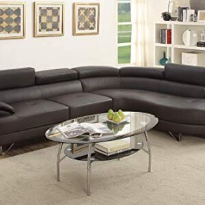 Poundex F6984 Bobkona Isidro Faux Leather sectional