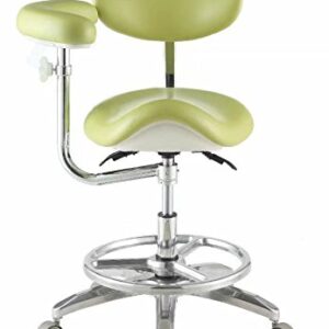 Deluxe Dental Saddle Chair Medical Stool Micro Fiber Leather High Density Height Adjust