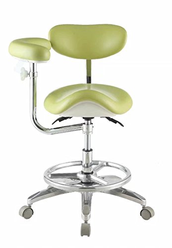 Deluxe Dental Saddle Chair Medical Stool Micro Fiber Leather High Density Height Adjust