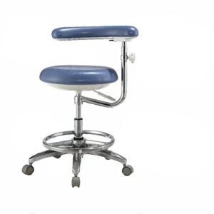 Deluex Upgraded Dental Office Assistant Stool Nurse Chair Micro Fiber Leather