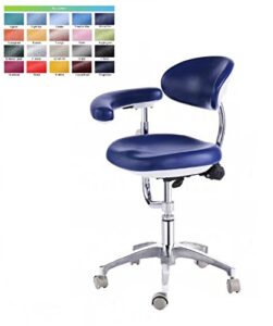 aphrodite dental stool assistant stool dental assistant chair pu leather height adjustable by purple-violet