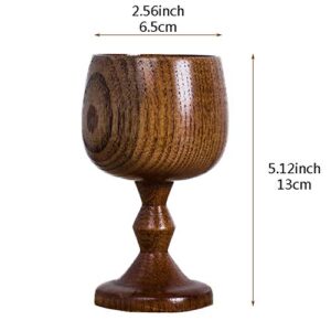 TBWHL Hand-made Jujube Wooden Wine Goblet Drinking Cup 5oz (150ml)