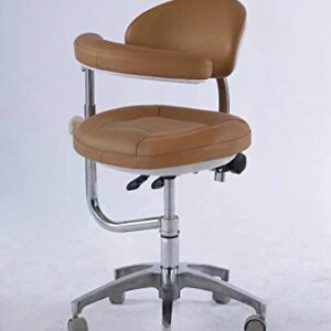 Aphrodite Dental Stool Assistant Stool Dental Assistant Chair Micro Fiber Leather Height Adjustable by Purple-Violet