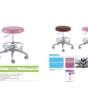 Dental Height Adjustable Lab Stool Leisure Chair PU Leather Commercial Furniture