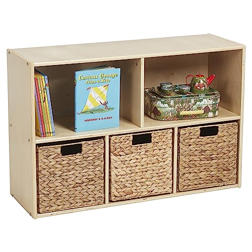 ECR4Kids Streamline 5-Compartment Storage Cabinet, 24in, Classroom Furniture, Natural