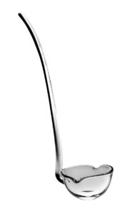 barski - european quality - mouthblown - glass - punch ladle - 14" long - made in europe