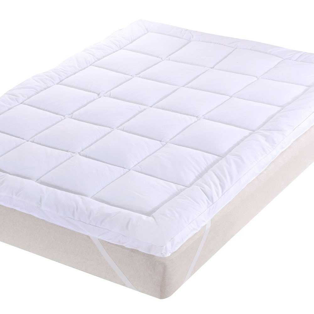 Sheetsnthings 2" Thick Mattress Pad/Topper 100% Plush Twin Extra Long with 42oz Down Alternative Fill