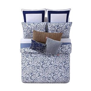 oceanfront resort indienne paisley cotton duvet cover set, king