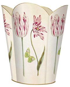 marye-kelley wb422 - tulips and butterflies wastepaper basket