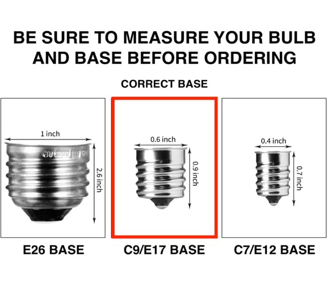 25 Pack Red C9 LED Replacement Bulbs Faceted Red LED Christmas Light Bulb 2 SMD LEDs in Each Bulb Fits E17 Socket Commercial Grade Indoor and Outdoor Use