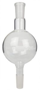 gsc bmf500-24-40, borosilicate glass biomass flask, 500ml capacity, 24/40 joint, clear