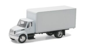 international 4200 white box truck (cab is die-cast metal, balance is high impact plastic)