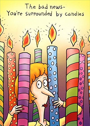 Surrounded by Candles - Oatmeal Studios Funny Birthday Card