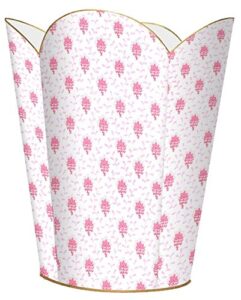 marye-kelley wb535-pink provencial print wastepaper basket