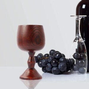 TBWHL Hand-made Jujube Wooden Wine Goblet Drinking Cup 5oz (150ml)