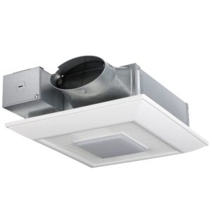 panasonic fv-0510vscl1 whispervalue dc ventilation fan with light and condensation sensor for humidity control - 50-80-100 cfm - bathroom wall fan