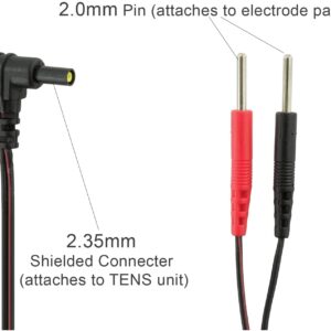 Premium 2 x Lead Wires for TENS and EMS Units – Standard Female Plug