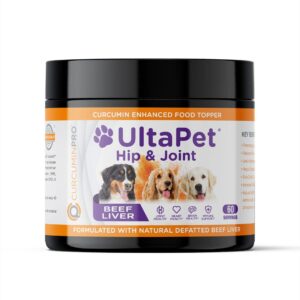 curcuminpro® ultapet™ hip & joint dog food topper, natures joint & hip inflammation support with curcumin, supports healthy cognitive & immune functions. (60 servings)