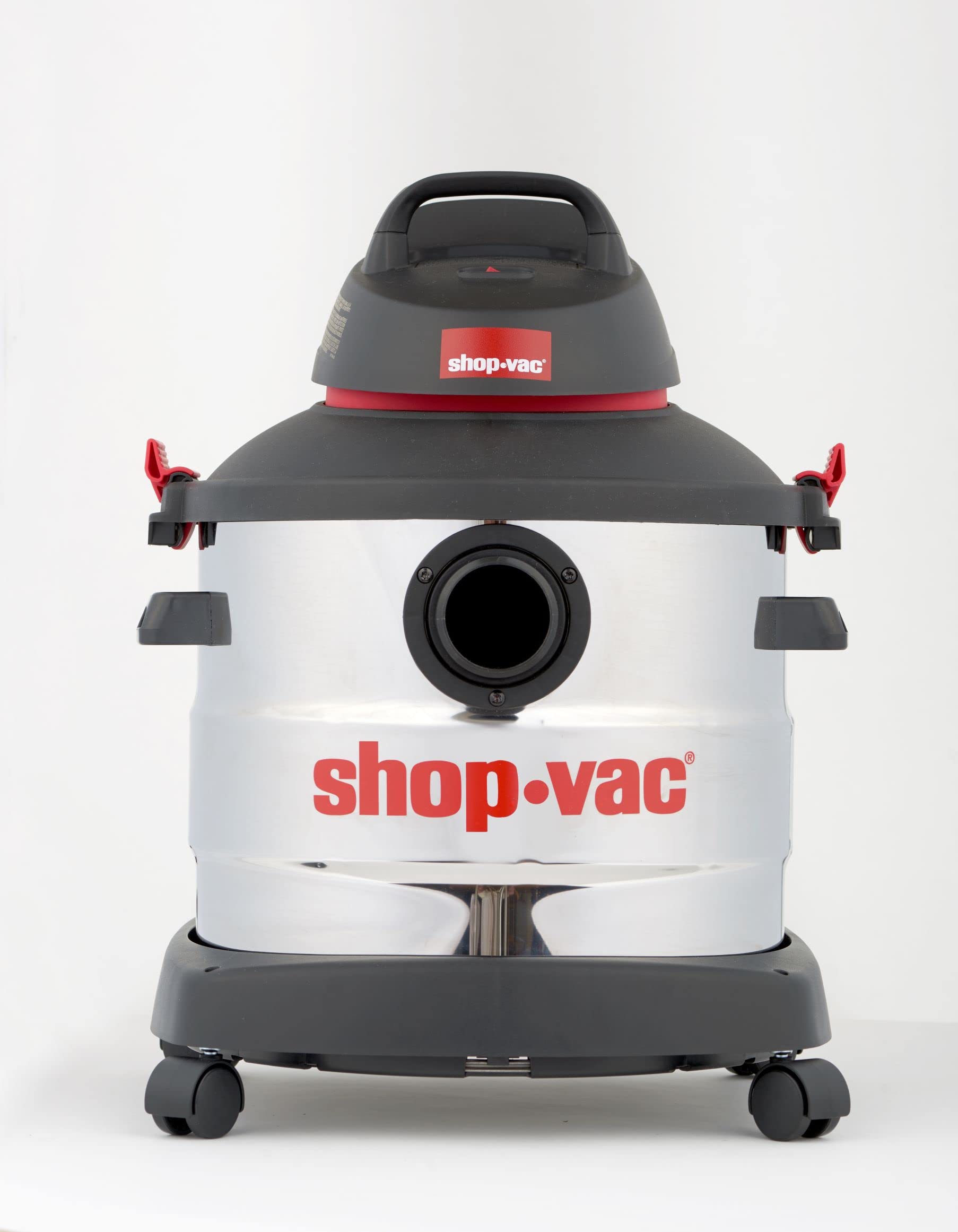 Shop-Vac 5989405 8 Gallon Wet/Dry Vacuum, 6.0 Peak HP, Stainless Steel, 12 Ft Hose, Ideal for Home & Commercial Use