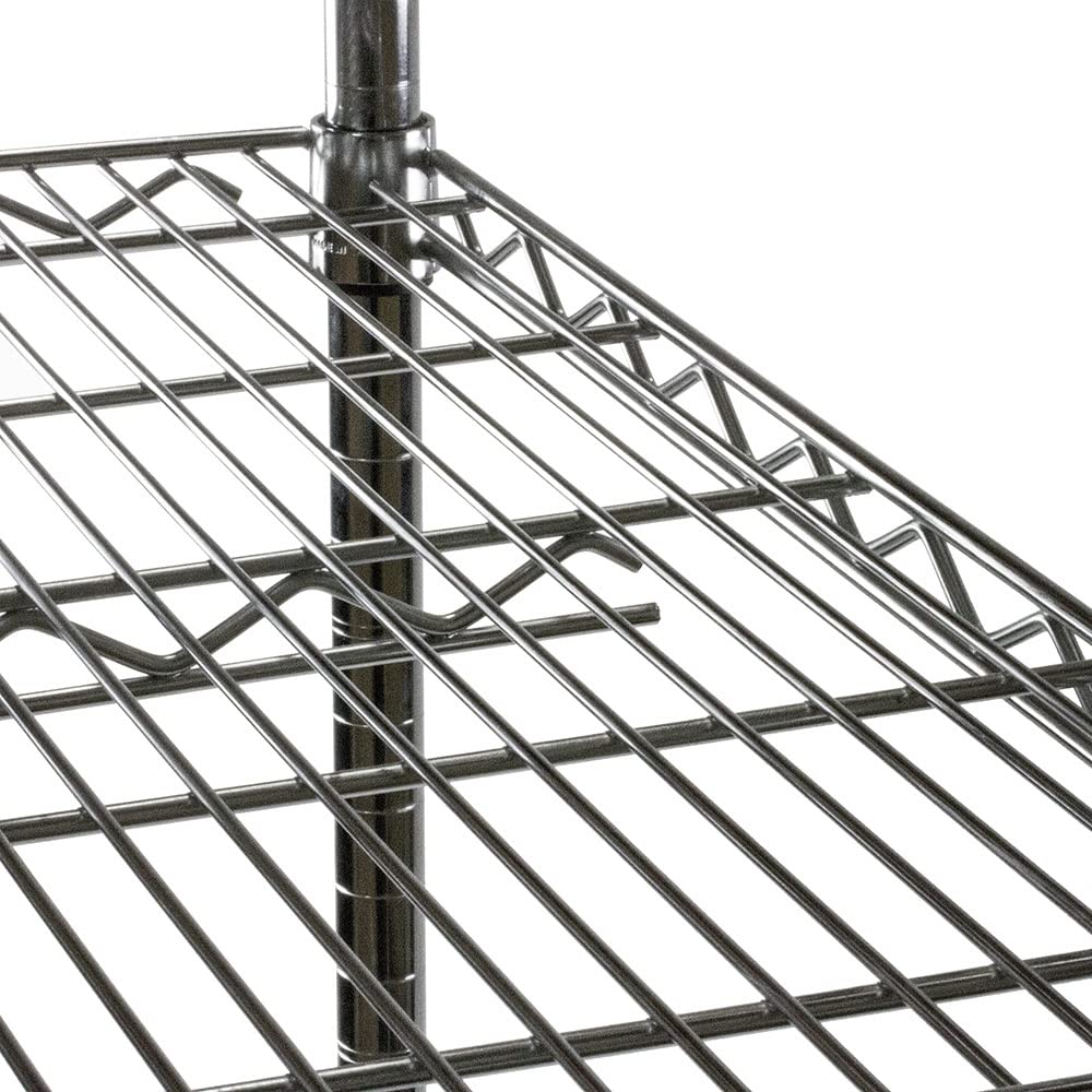 Shelving Inc. 12" d x 18" w x 64" h Chrome Wire Shelving with 4 Tier Shelves, Weight Capacity 800lbs Per Shelf