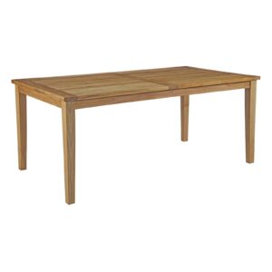 Modway EEI-2717-NAT Marina Premium Grade A Teak Wood Outdoor Patio, 72" Dining Table, Natural