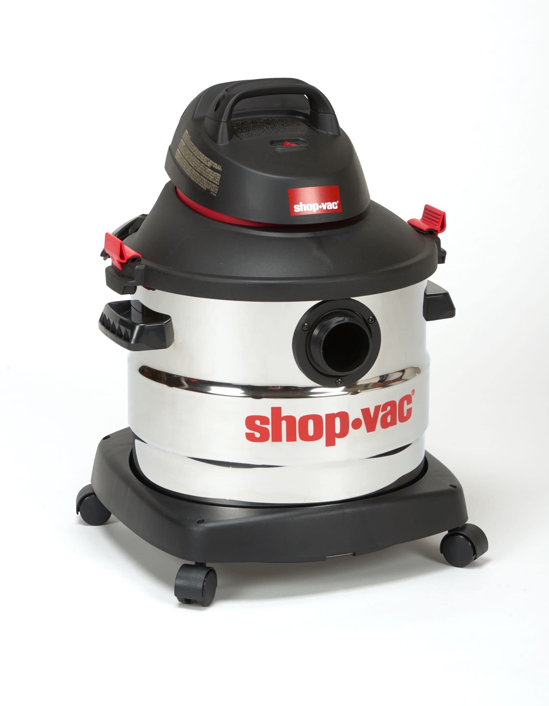 Shop-Vac 5989405 8 Gallon Wet/Dry Vacuum, 6.0 Peak HP, Stainless Steel, 12 Ft Hose, Ideal for Home & Commercial Use