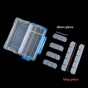 BangQiao Adjustable Plastic Divider Storage Box Container for Bead, Button, Small Parts,15 Grids, Pack of 3, Clear