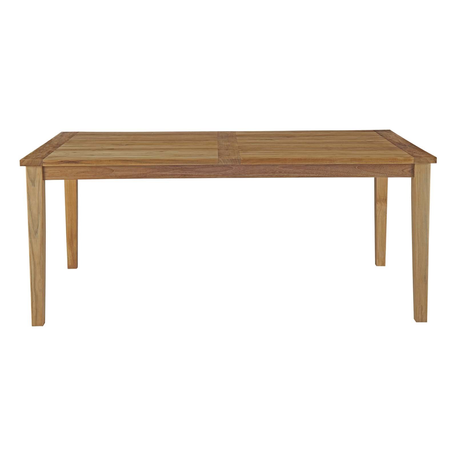 Modway EEI-2717-NAT Marina Premium Grade A Teak Wood Outdoor Patio, 72" Dining Table, Natural